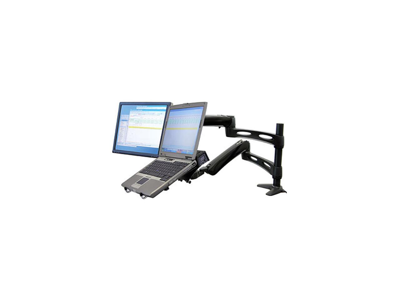 Ergotron 28-512-195 LX Dual Desk Mount Arm (black) - Newegg.com