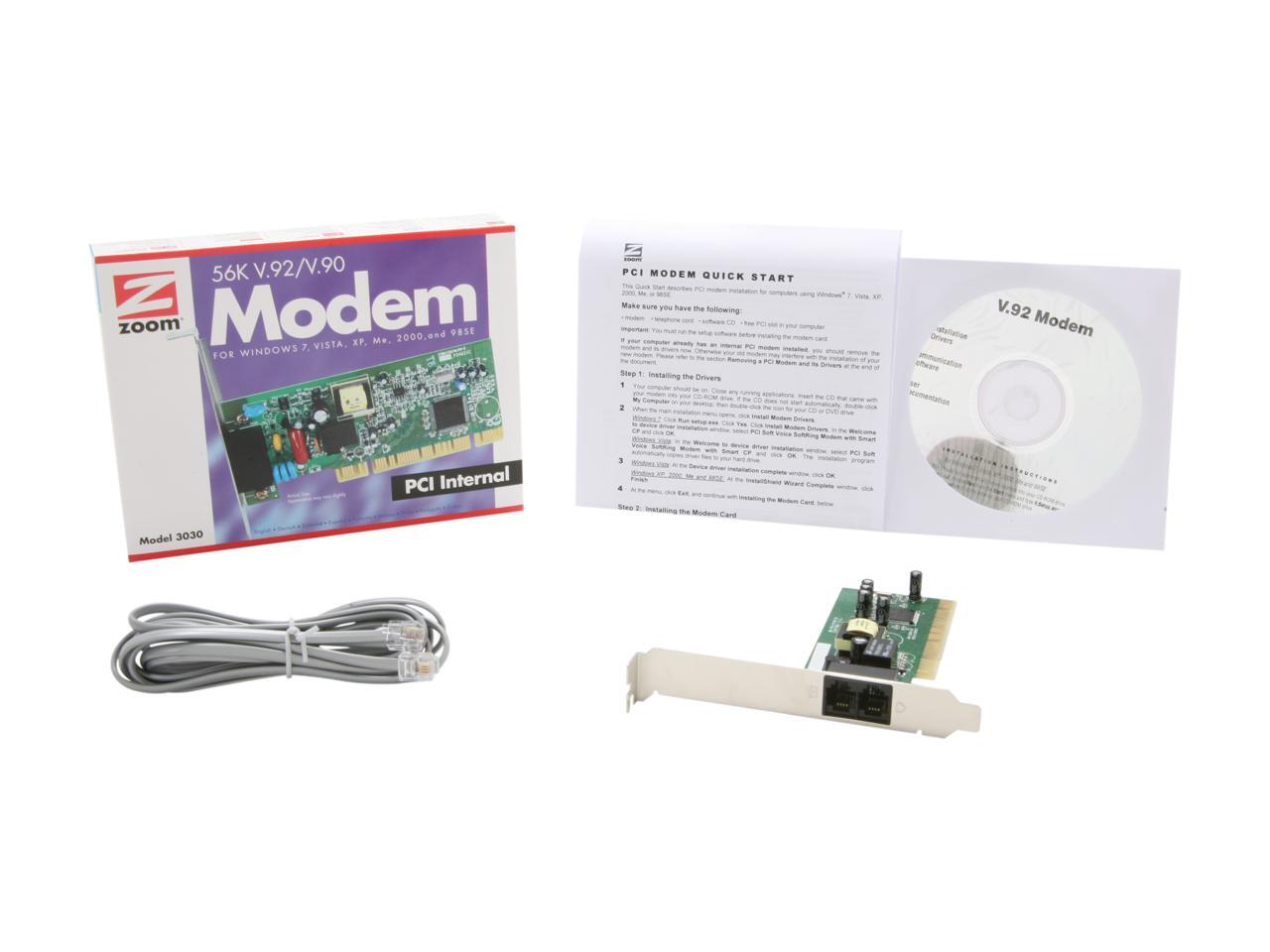 Zoom 3030-00-00EG SoftModem 3030 - Fax / modem - plug-in card - PCI ...