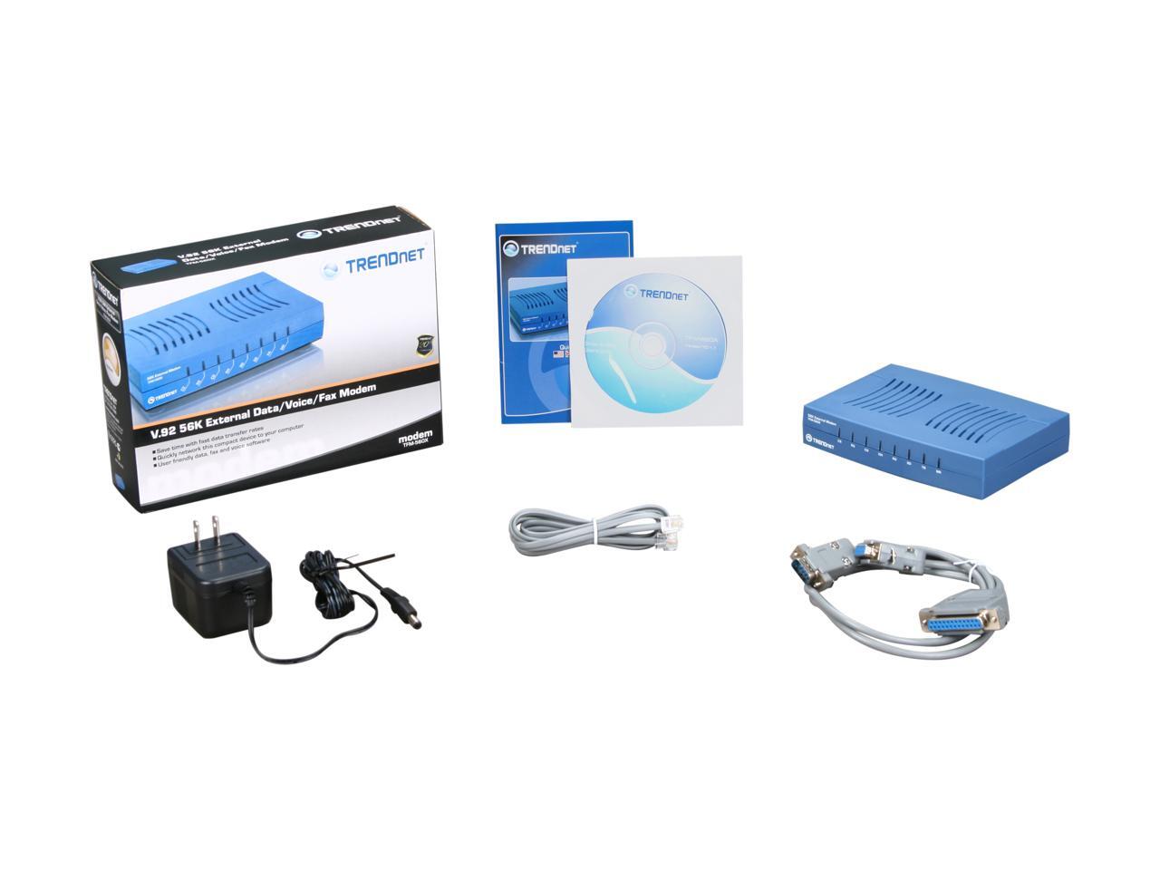 TRENDnet TFM-560X External Data/Fax/TAM Modem - Newegg.com