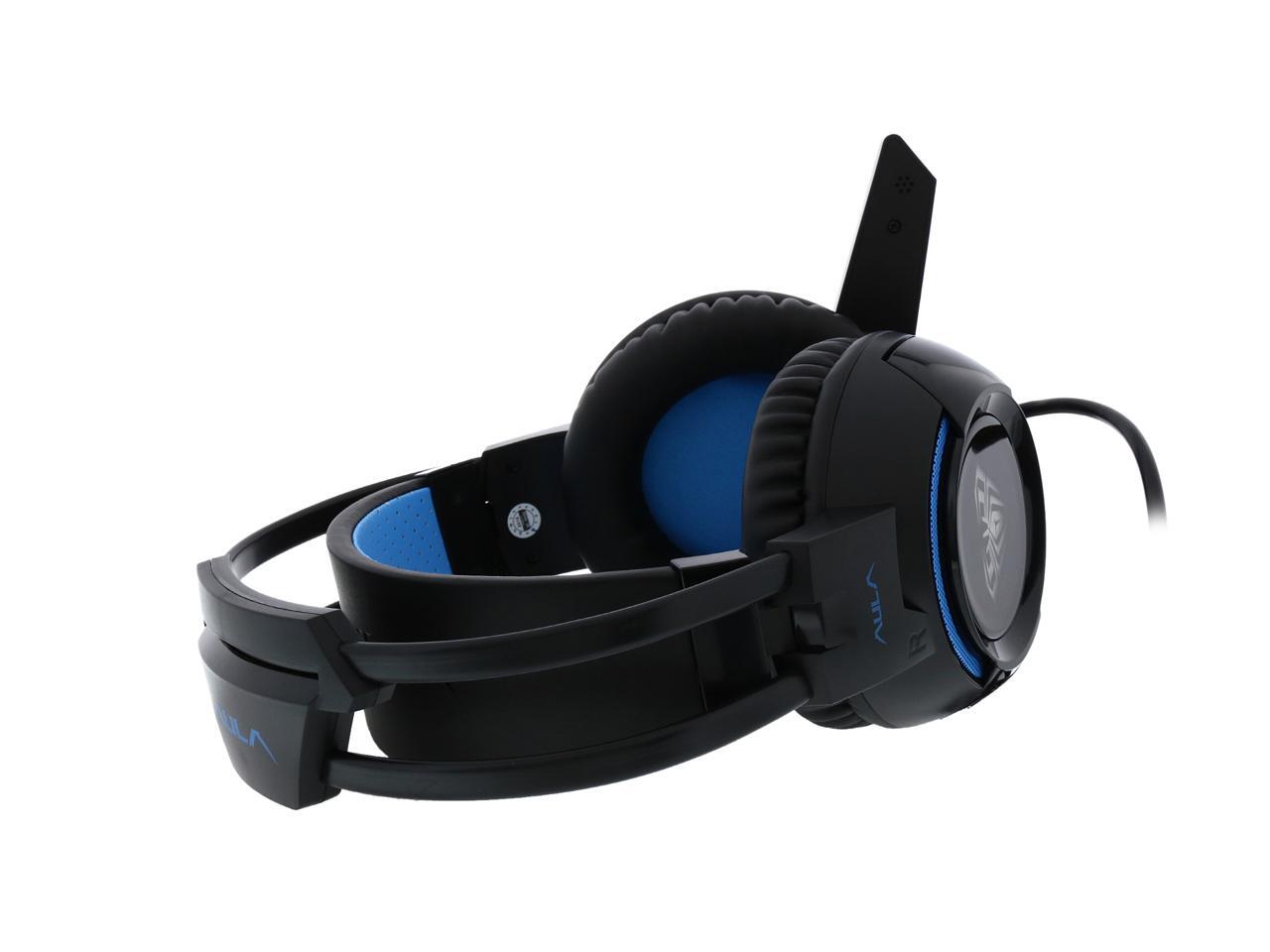 Aula USB Wired Gaming Headset with Logo Light + Vibration Effect ...