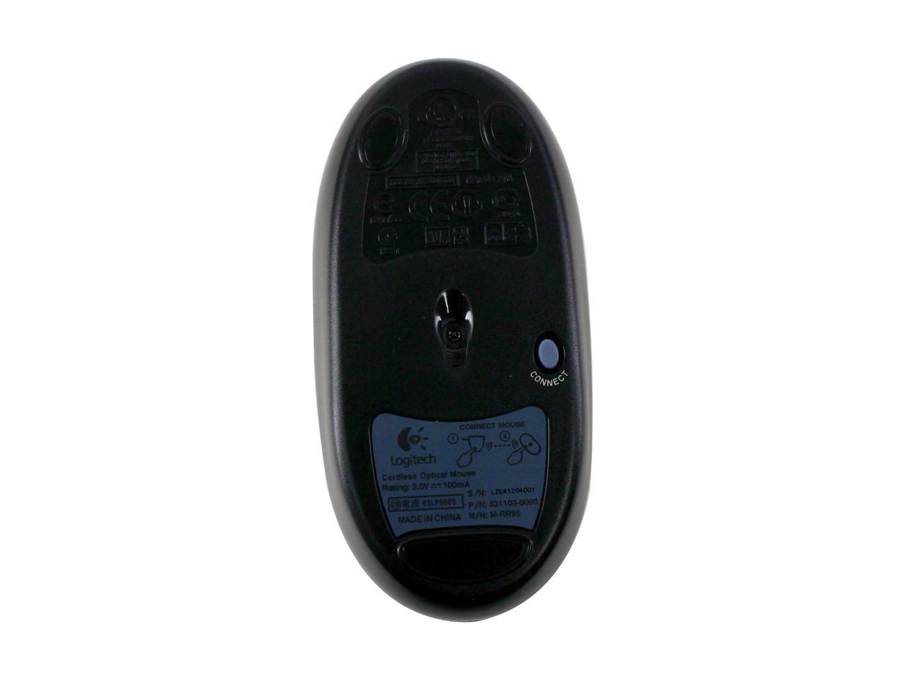 Logitech Cordless Optical Mouse 931156-0403 Black RF Wireless Optical ...