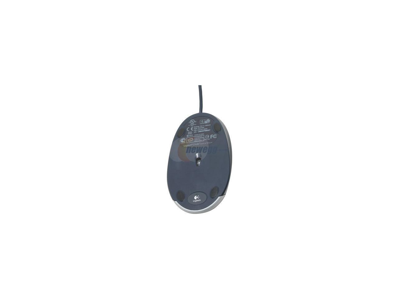 Logitech Click! Blue/Silver Wired Optical Mouse - Newegg.com