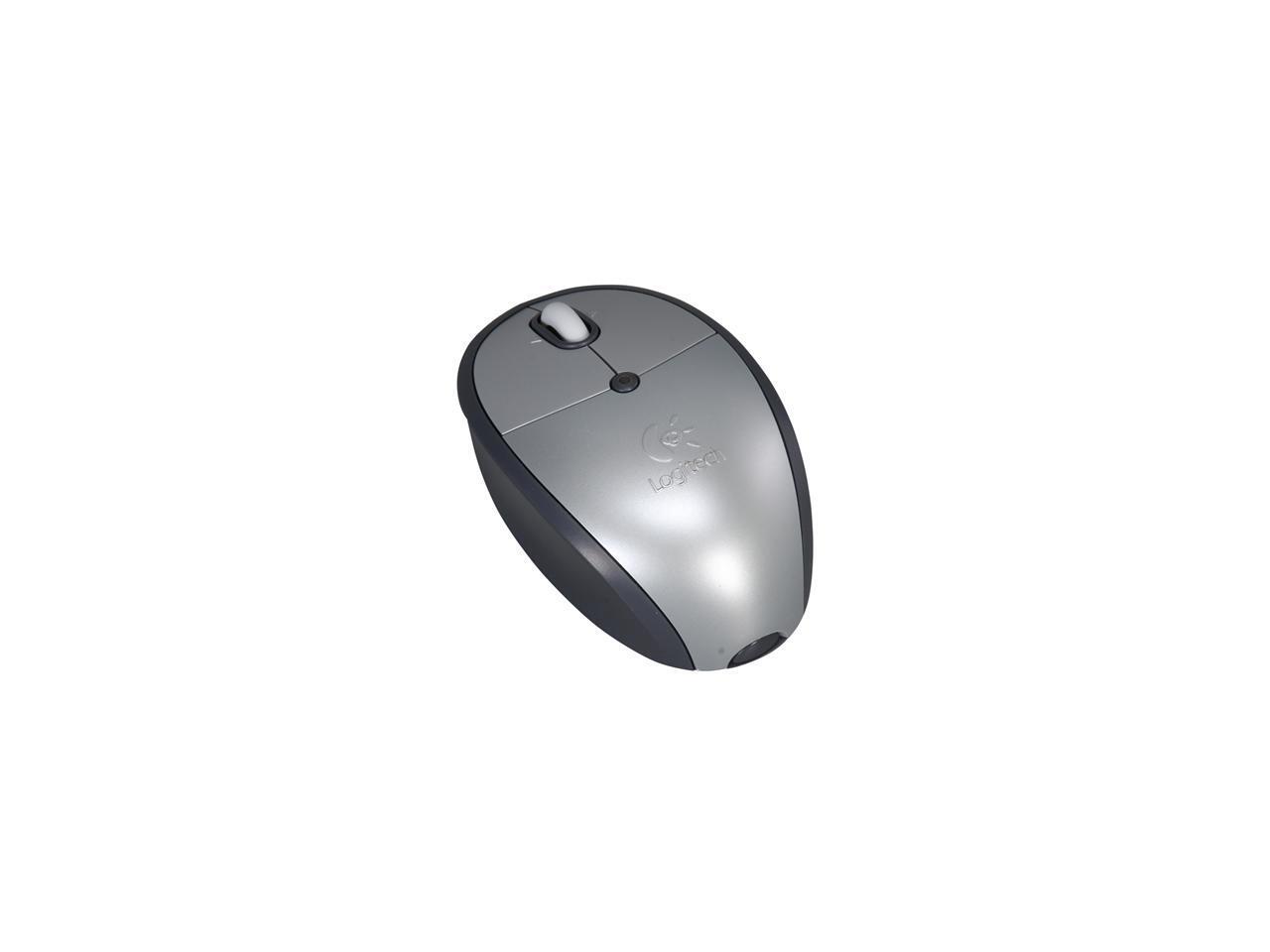 Refurbished: Logitech Mini Silver/Dark Gray Cordless Optical Mouse ...