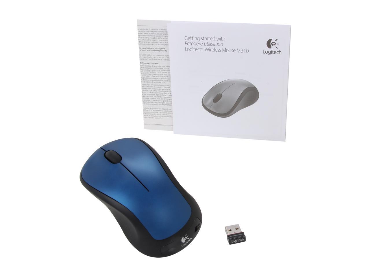 Logitech M310 910-001917 Peacock Blue RF Wireless Optical Mouse ...