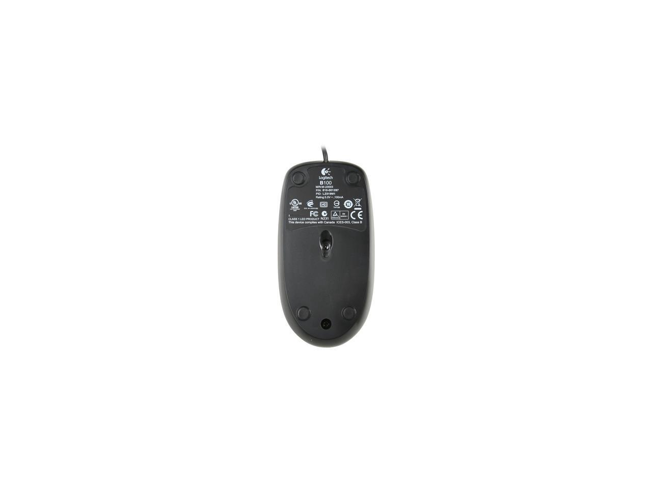 Logitech B100 910-001439 Black Wired Optical Mouse - Newegg.ca
