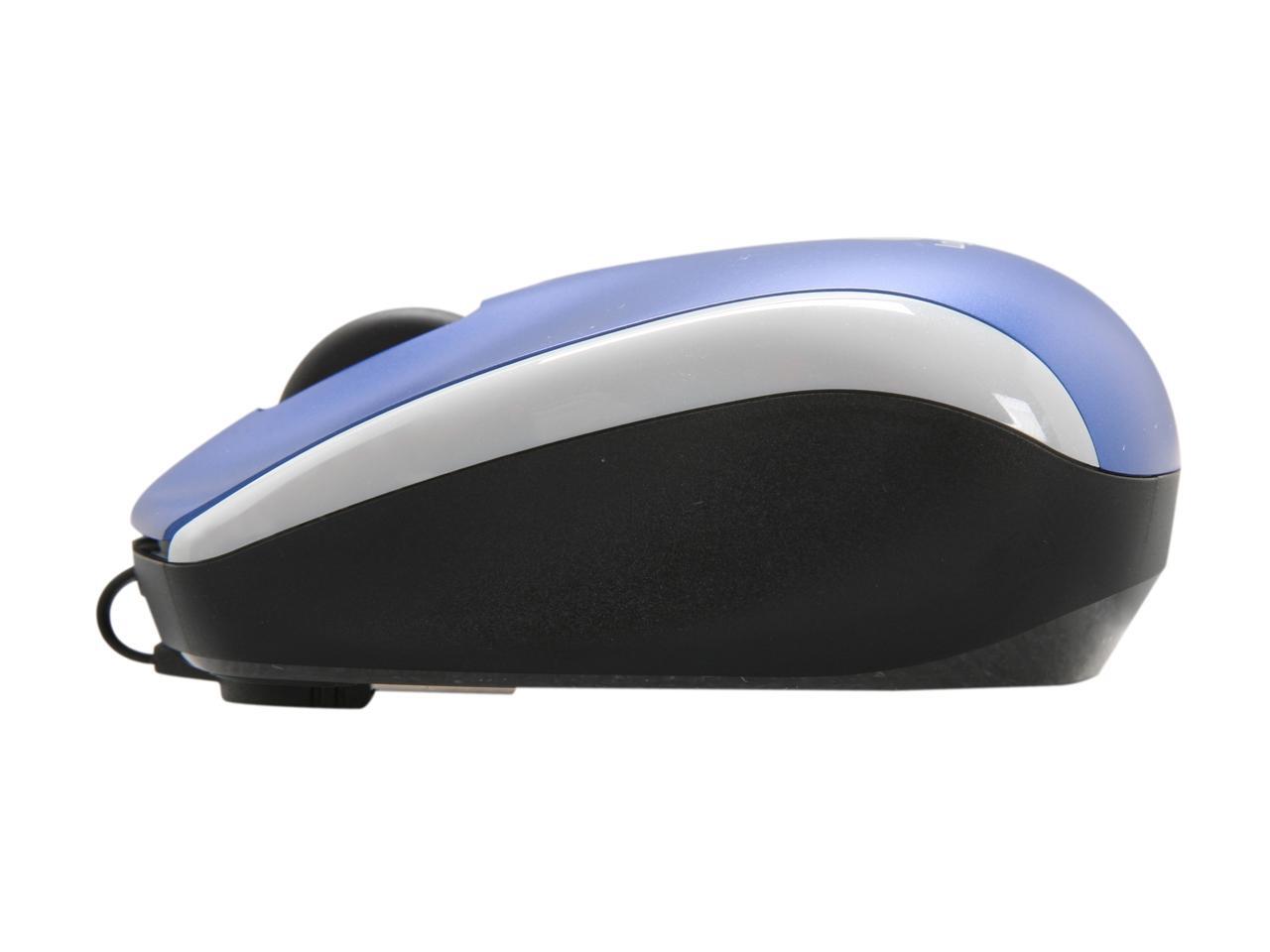 Logitech M125 Blue Wired Optical Retractable Corded Mouse - Newegg.com