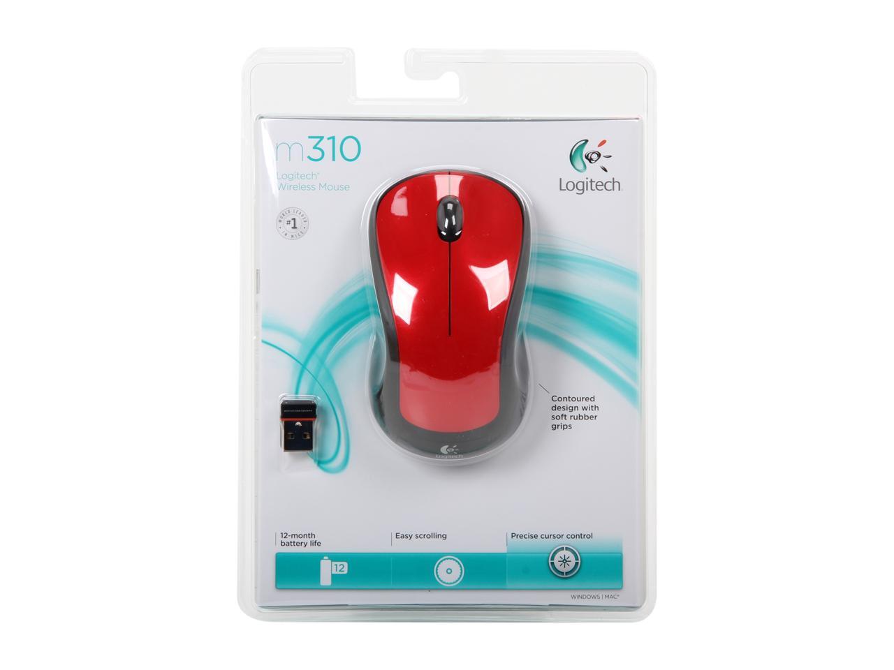 Logitech Logitech M310 Red Full Size Wireless Mouse M310 Flame Red RF ... Logitech Logitech M310 Red Full Size Wireless Mouse M310 Flame Red RF ...