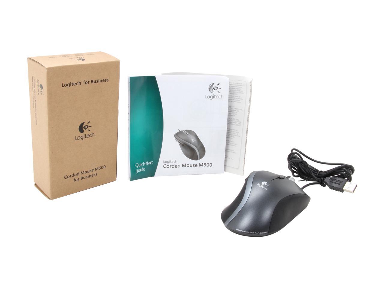 Logitech M500 910-002810 Black Wired Mouse - Newegg.com