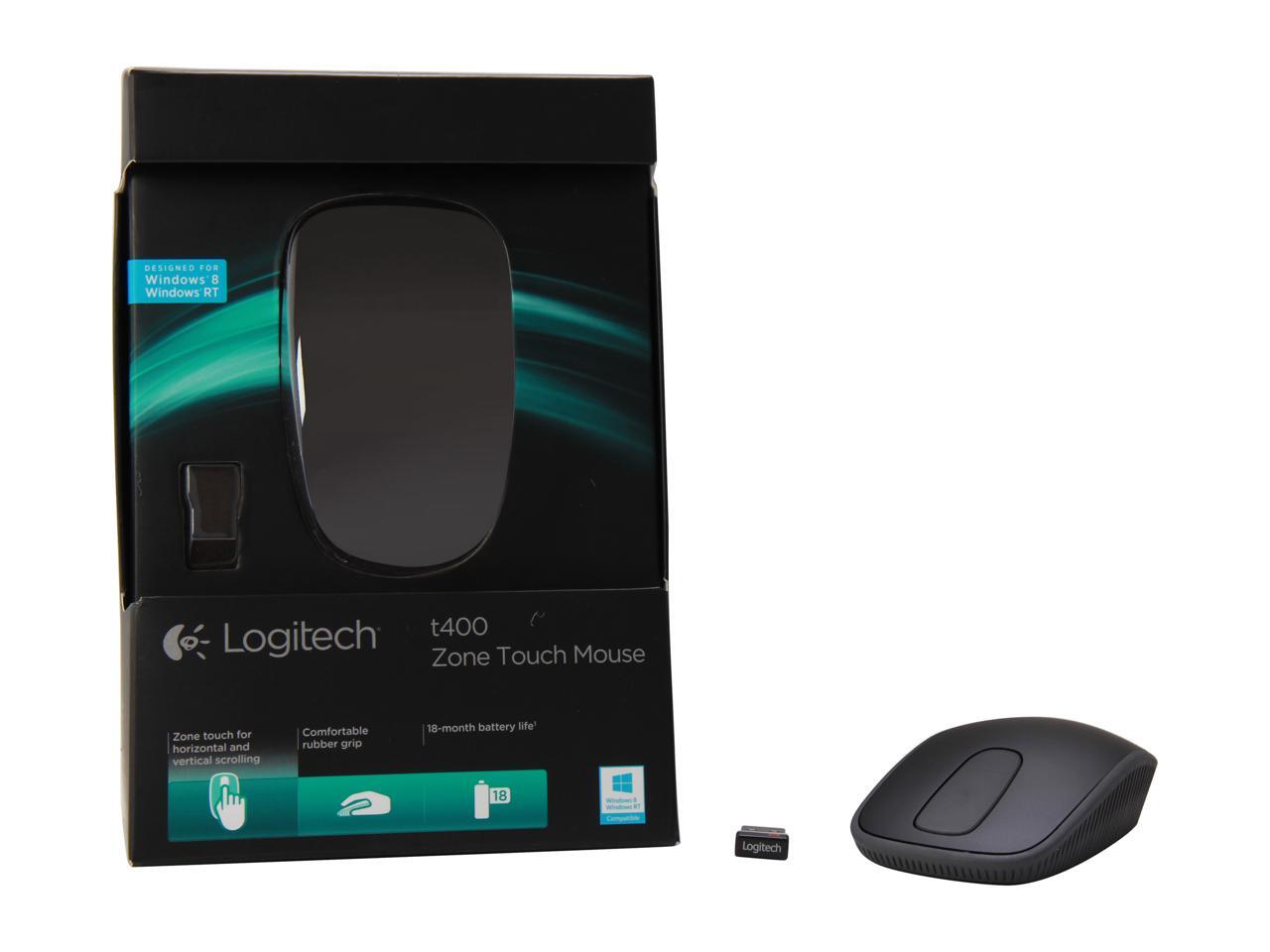 Logitech T400 910-003041 RF Wireless Optical Zone Touch Mouse - Newegg.com