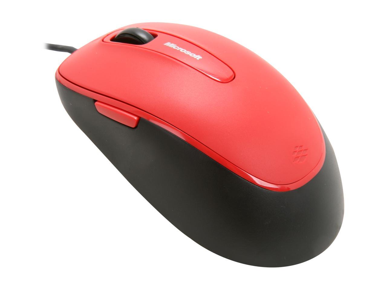Microsoft Comfort Mouse 4500 4FD-00013 Red Wired BlueTrack Mouse ...