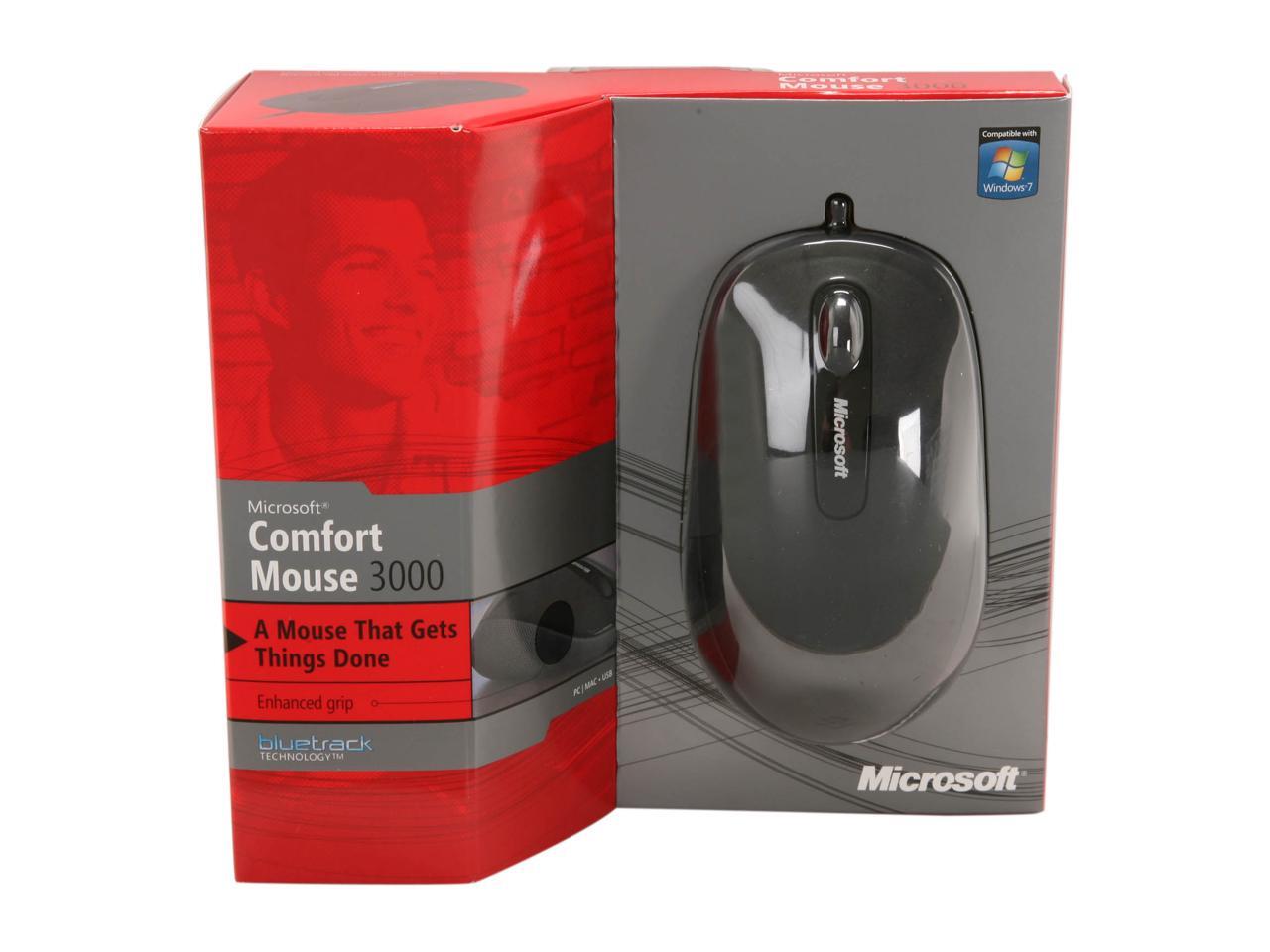Microsoft Comfort Mouse 3000 S9J-00001 Wired BlueTrack Mouse - Newegg.com
