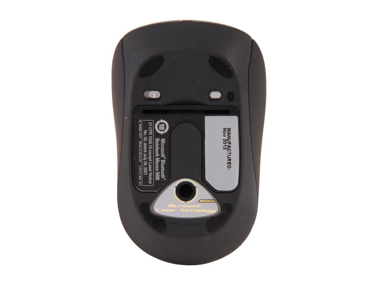 Microsoft L2 Notebook Mouse 5000 69R-00025 Black/Grey Bluetooth ...