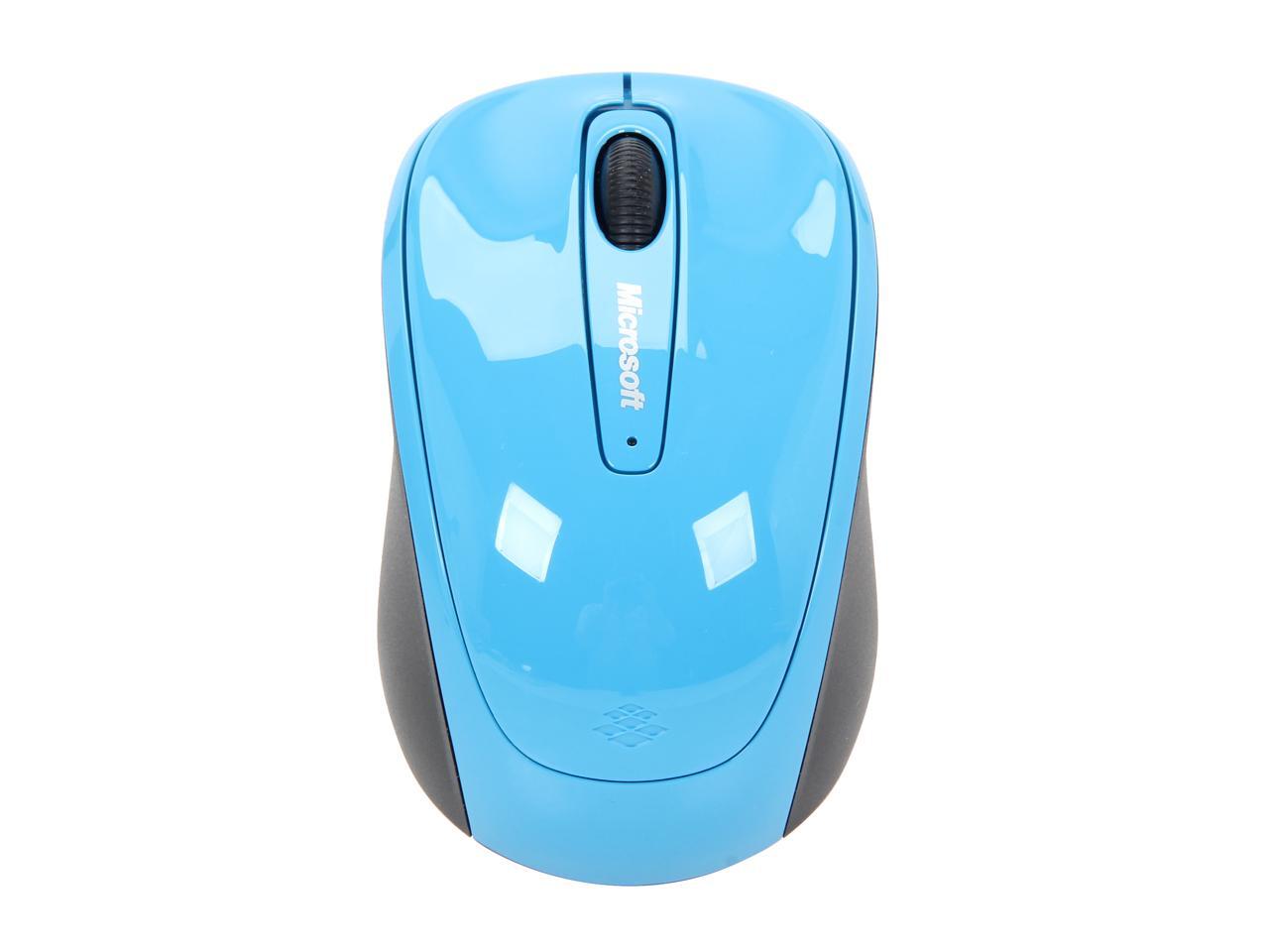 Microsoft 3500 Wireless Mobile Mouse - Cyan Blue .Comfortable design ...