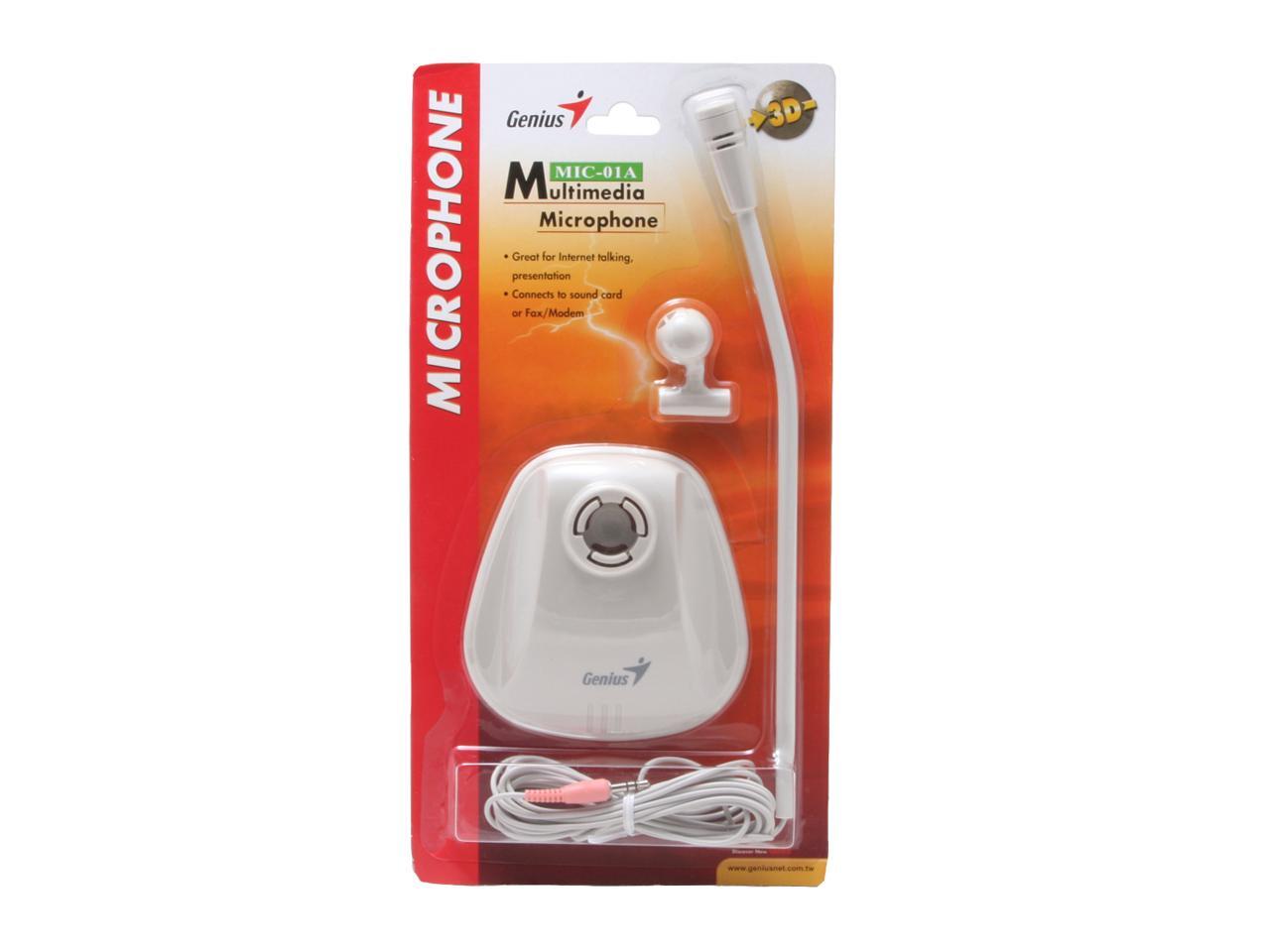 Genius MIC-01A White Microphone - Newegg.com