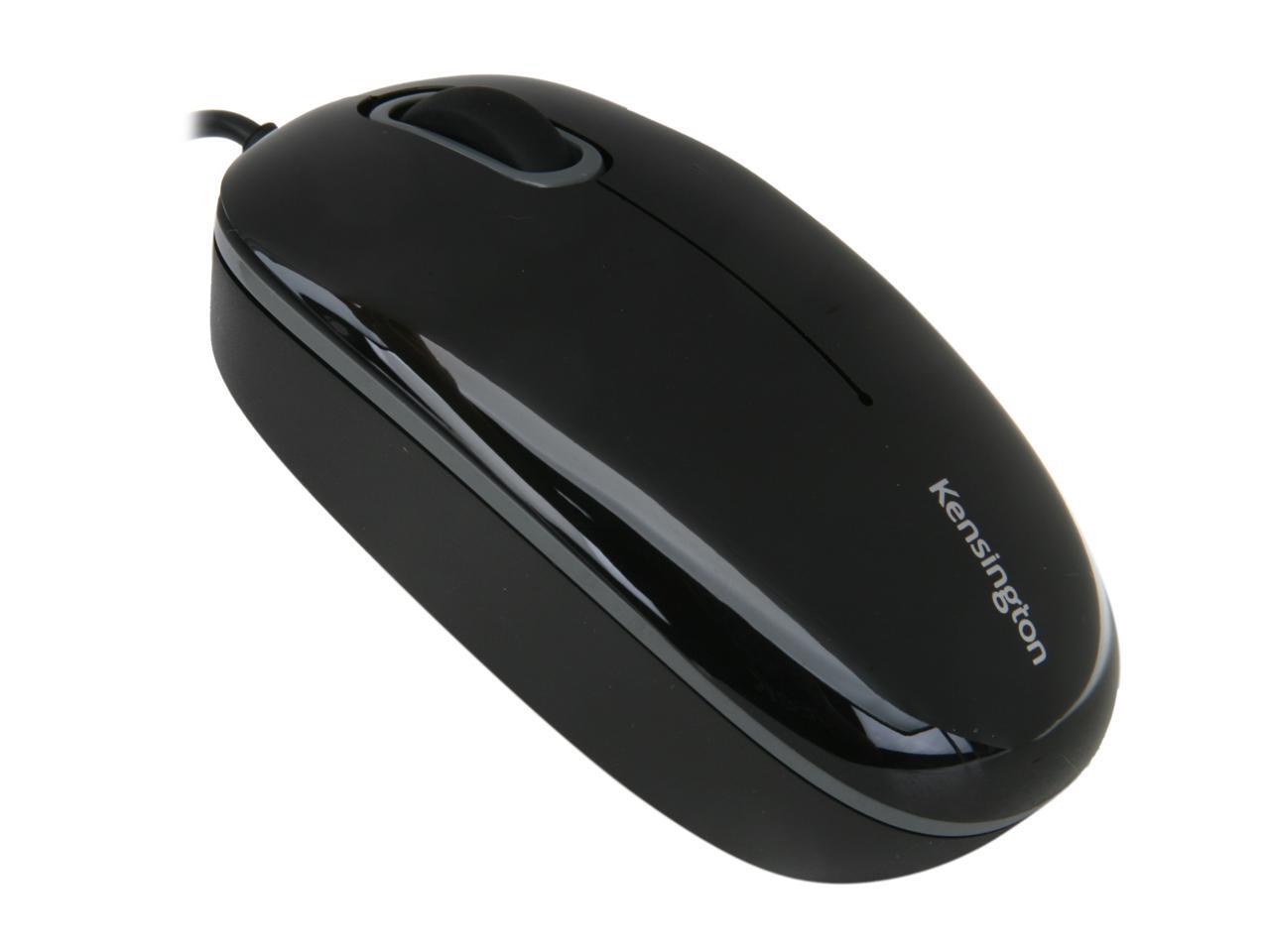 Kensington PocketMouse K72406US Black Wired Optical Mobile Mouse ...
