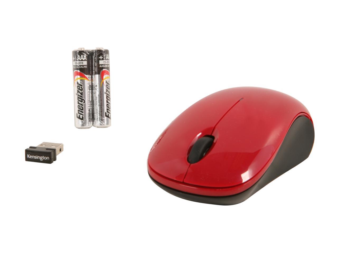 Kensington Mouse for Life Wireless Three-Button Mouse K72411US Red RF ...