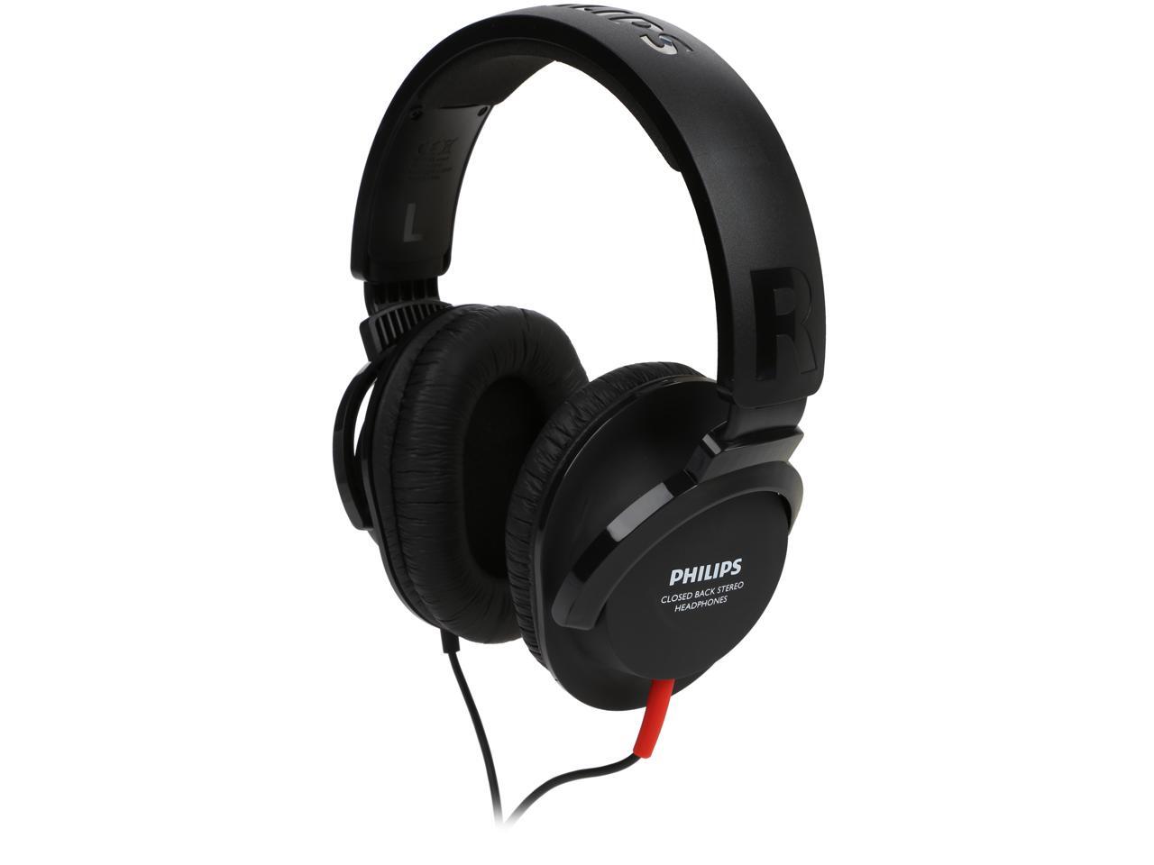 Philips Extra Bass Hifi Stereo Over-the-Ear Headphone - Black - Newegg.com
