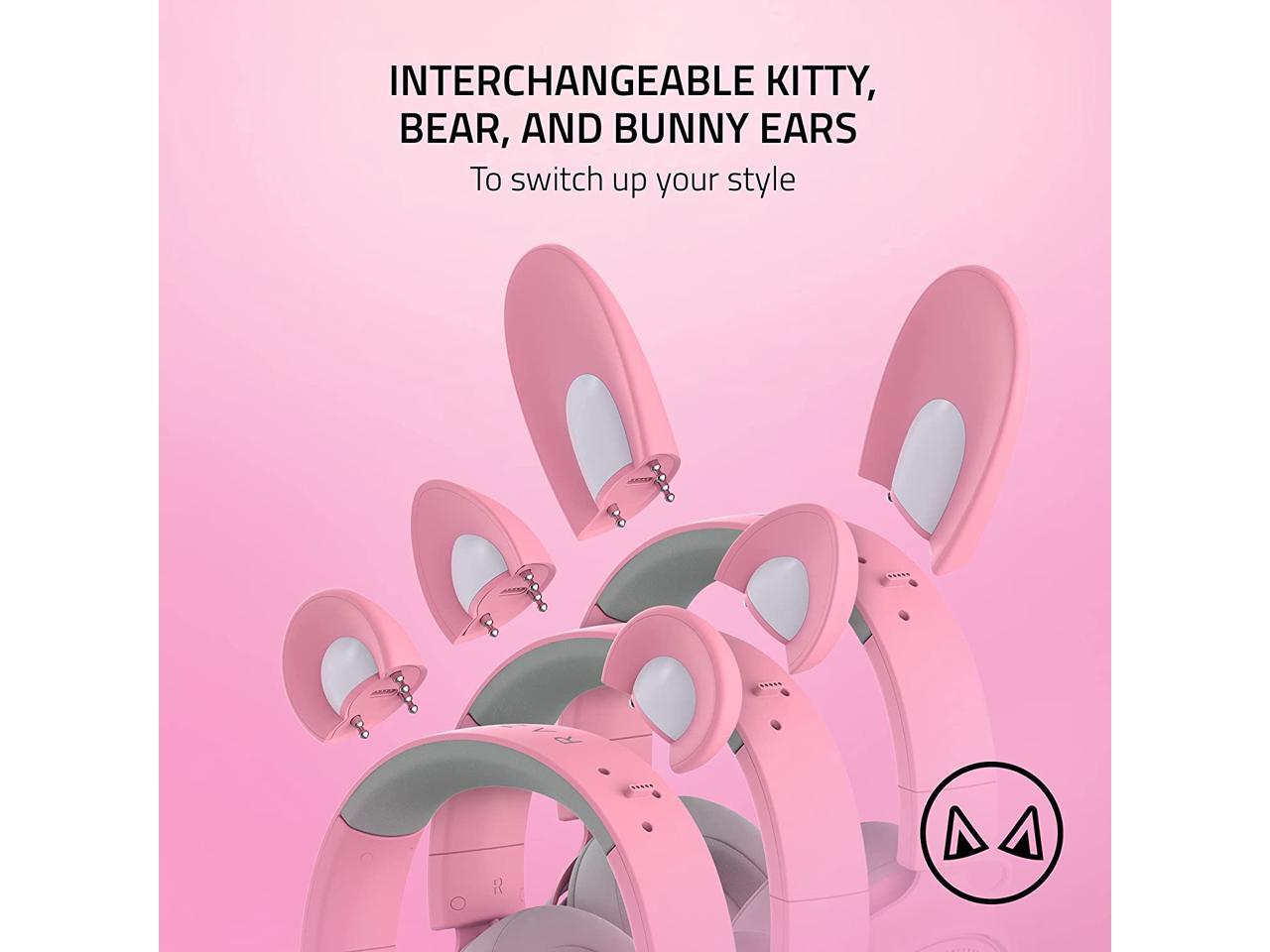 Razer Kraken Kitty V2 Pro Wired RGB Headset: Interchangeable Ears ...