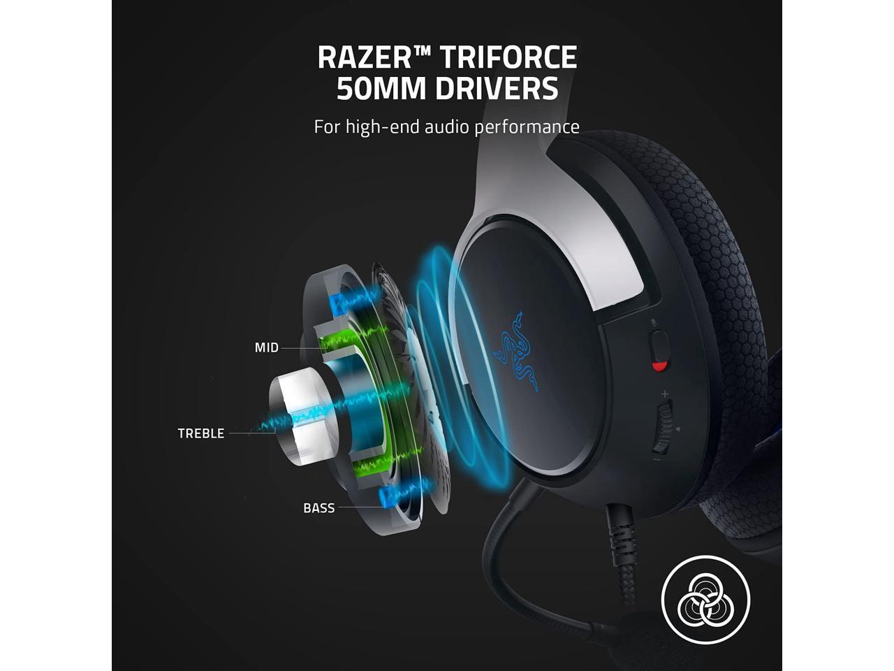 Razer Kaira X Wired Headset for Playstation 5 - Triforce 50mm Drivers ...