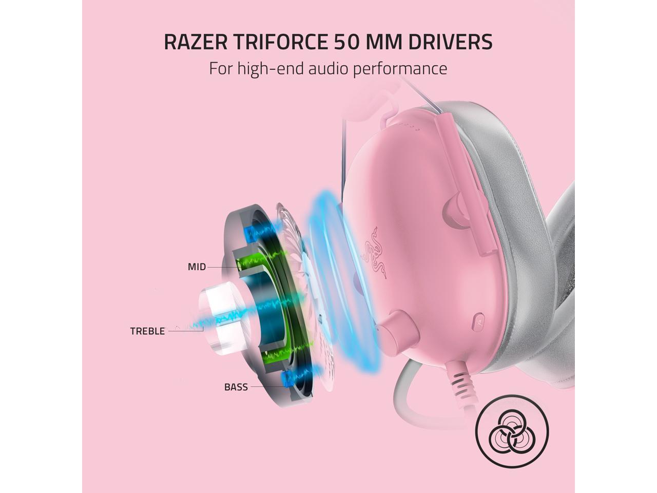 Razer BlackShark V2 X Gaming Headset: 7.1 Surround Sound - 50mm Drivers ...