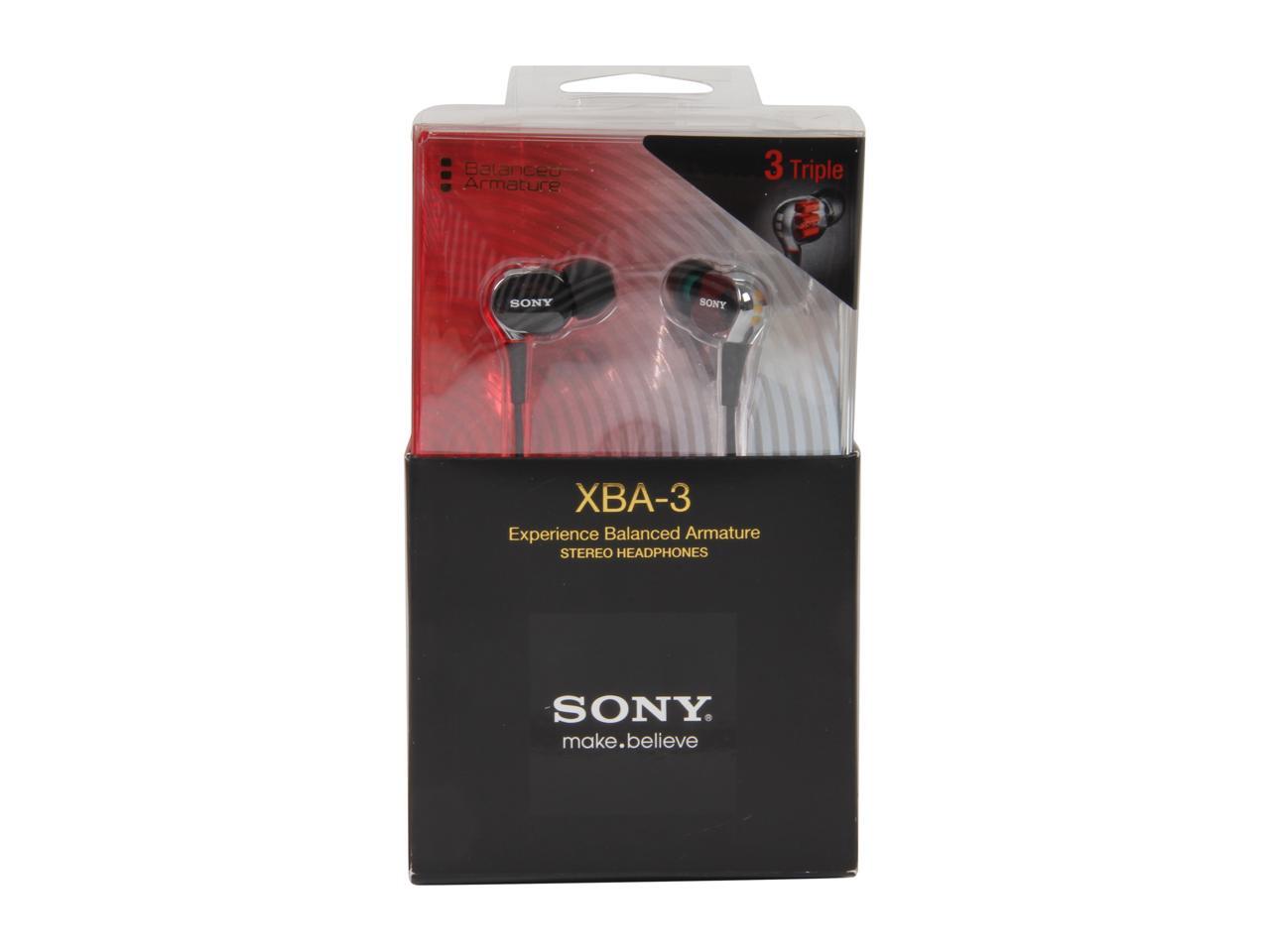 SONY XBA-3 Balanced Armature Headphones-3 Drivers - Newegg.com