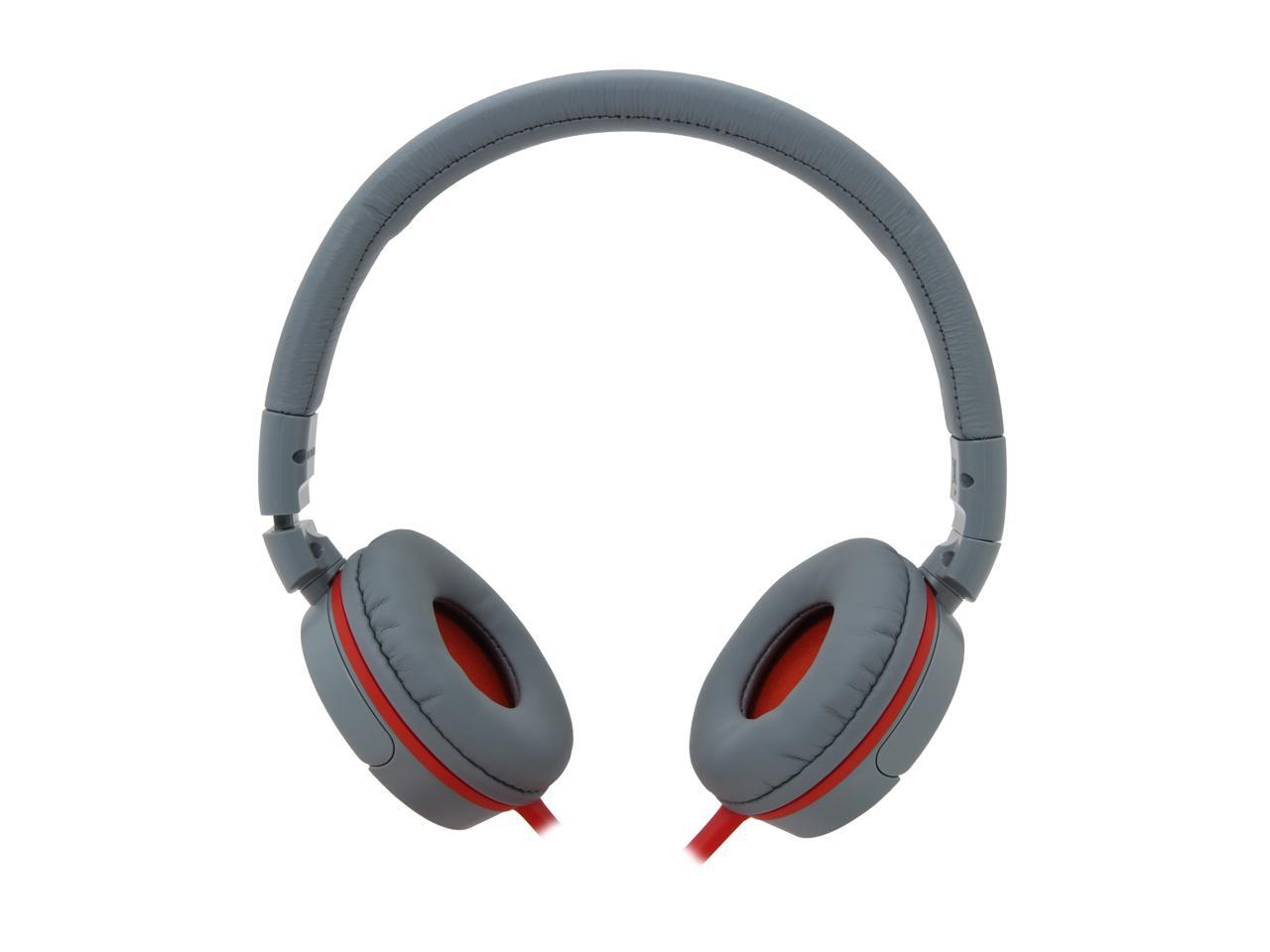 SONY MDR-ZX600/GRAY 3.5mm Supra-aural Stereo Headphone (Gray/Orange ...