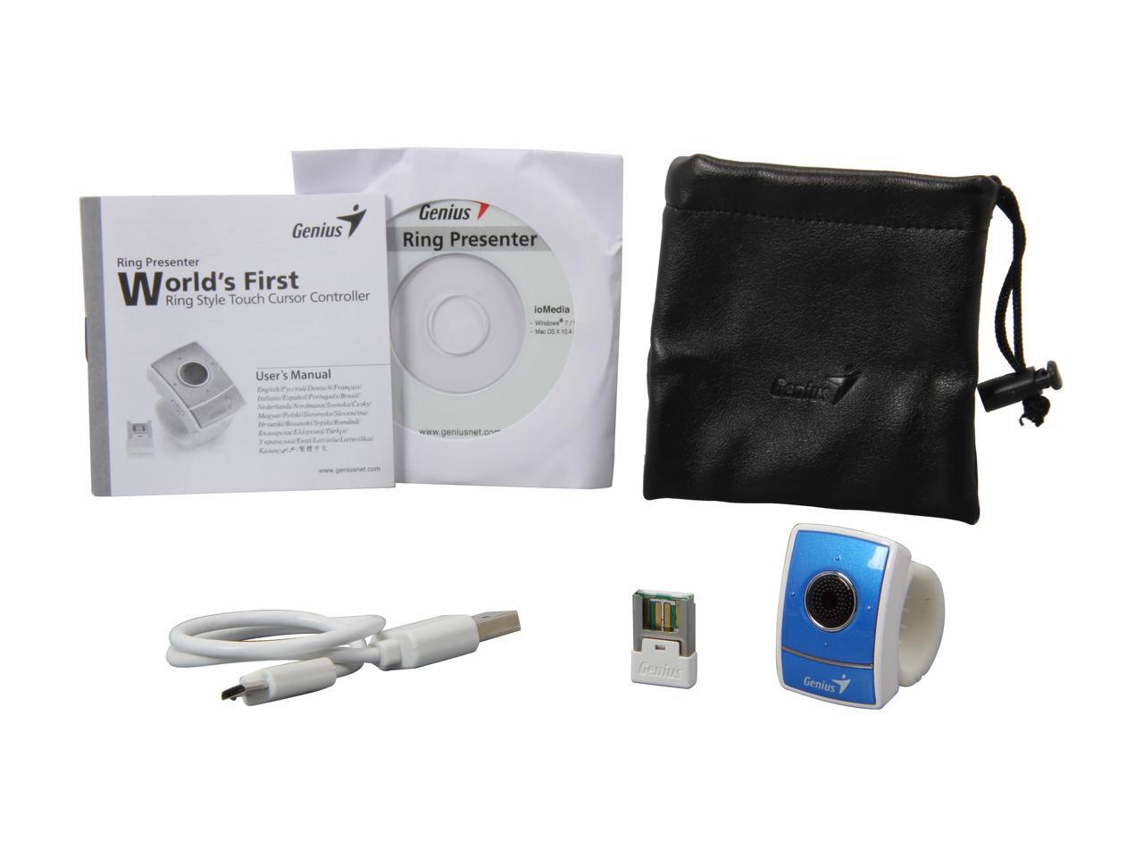 Genius 31030068101 Blue RF Wireless Optical Ring Presenter with ...