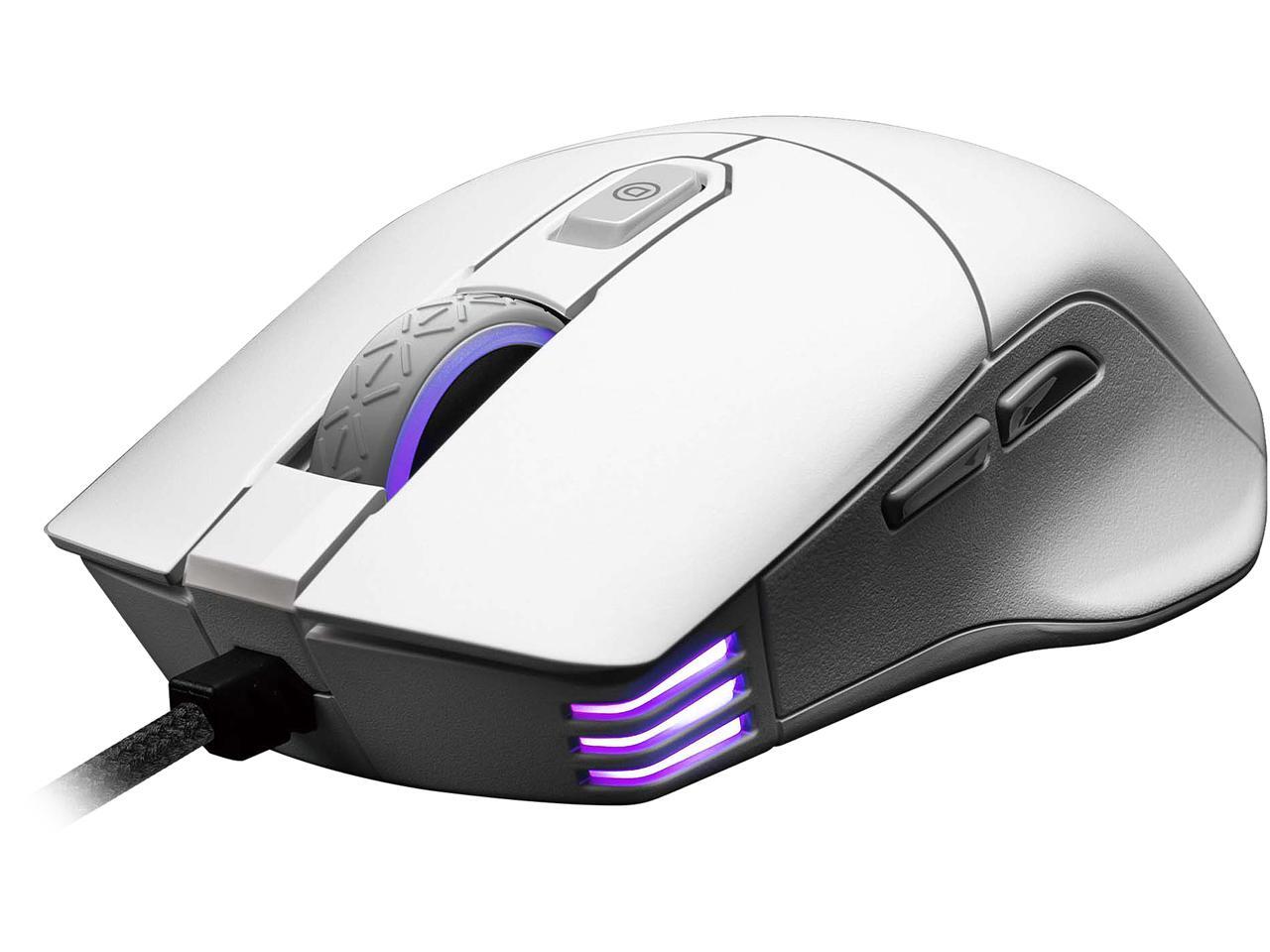 EVGA X12 Gaming Mouse, 8k, Wired, White, Customizable, Dual Sensor ...