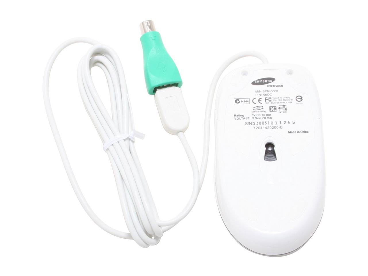 SAMSUNG PLEOMAX SPM-3800 White 800dpi Optical Rainbow Mouse - Newegg.com