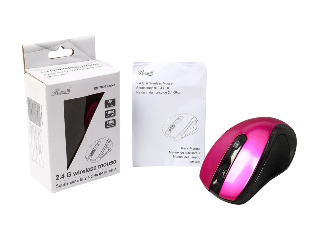 Rosewill Pink RF Wireless Optical Gaming Mouse - RM-7800PK - Newegg.com