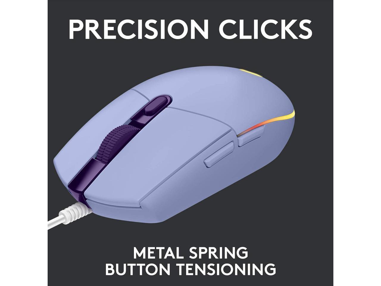 Logitech G203 Wired Gaming Mouse, 8,000 DPI, Rainbow Optical Effect ...