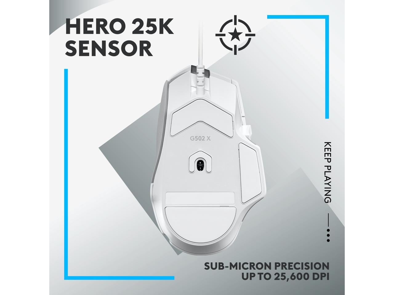 Logitech G502 X Wired Gaming Mouse - LIGHTFORCE hybrid optical ...