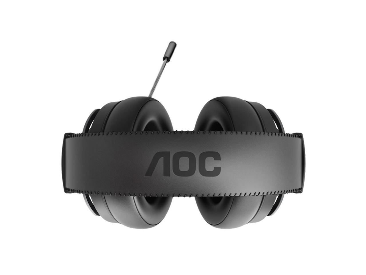 AOC Gaming GH200 Wired Gaming Headset with 2.0 Stereo Sound, Built-in Detachable Microphone ...