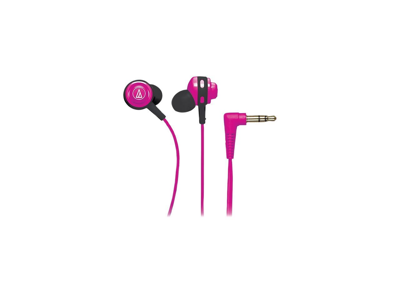 Audio-Technica Pink ATH-COR150PK Binaural Headphone/Headset - Newegg.com