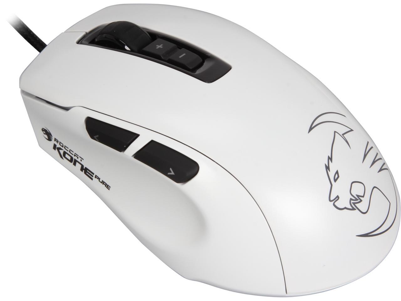 ROCCAT Kone Pure Color ROC-11-700-W White Wired Laser Gaming Mouse ...