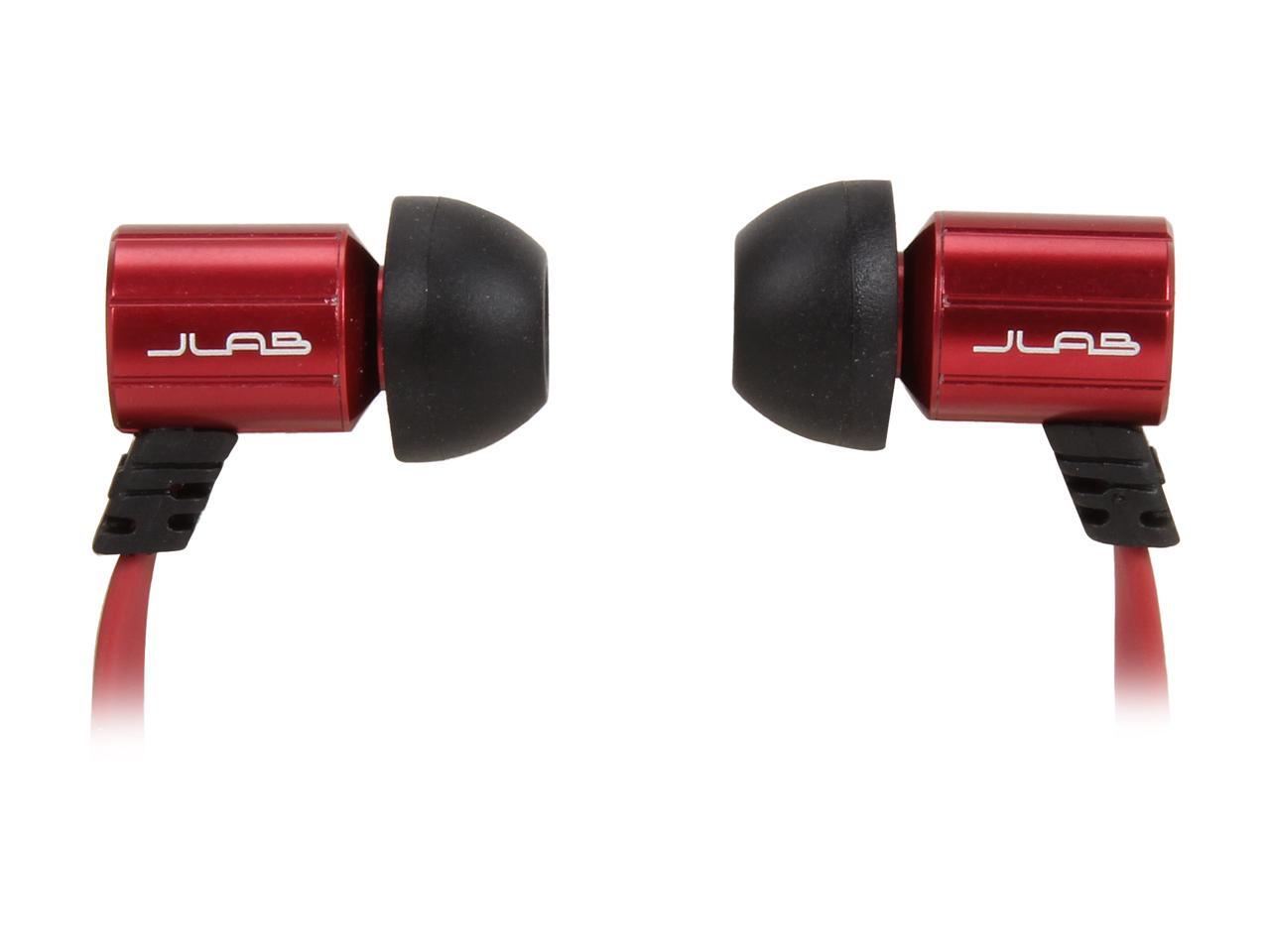 JLAB Black/Red J4-BLKRED-FFP JBuds J4 Rugged Metal In-Ear Earbuds Style ...