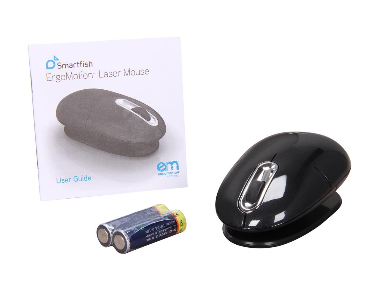 Smartfish M2218B Black RF Wireless Laser Mini Mouse w/ Anti-Gravity ...