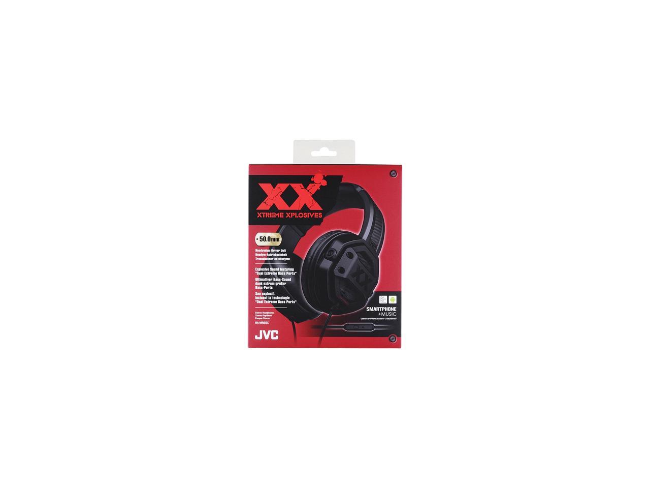 JVC HA-MR60X XTREME XPLOSIVES Over-Ear Headphone - Black - HAMR60X ...