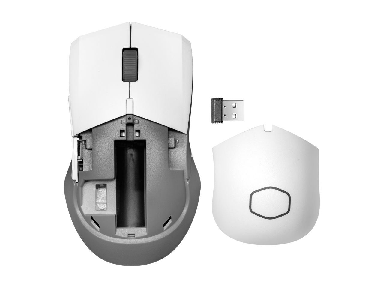 Cooler Master MM311 White Gaming Mouse with Adjustable 10,000 DPI, 2.4 ...