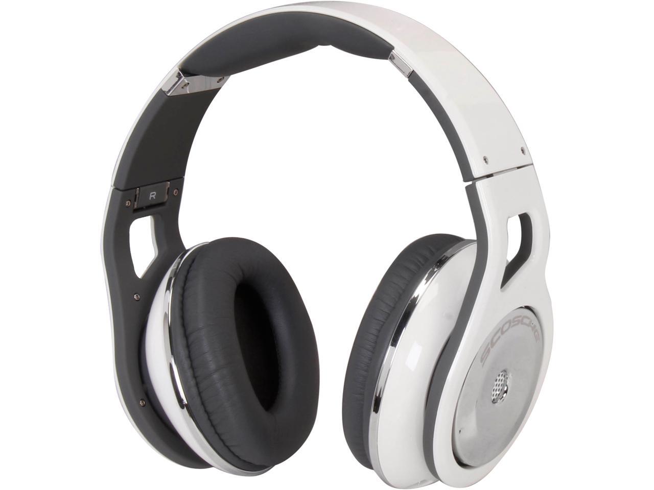 SCOSCHE White RH1056M Reference Headphones with tapLINE Remote & Mic ...