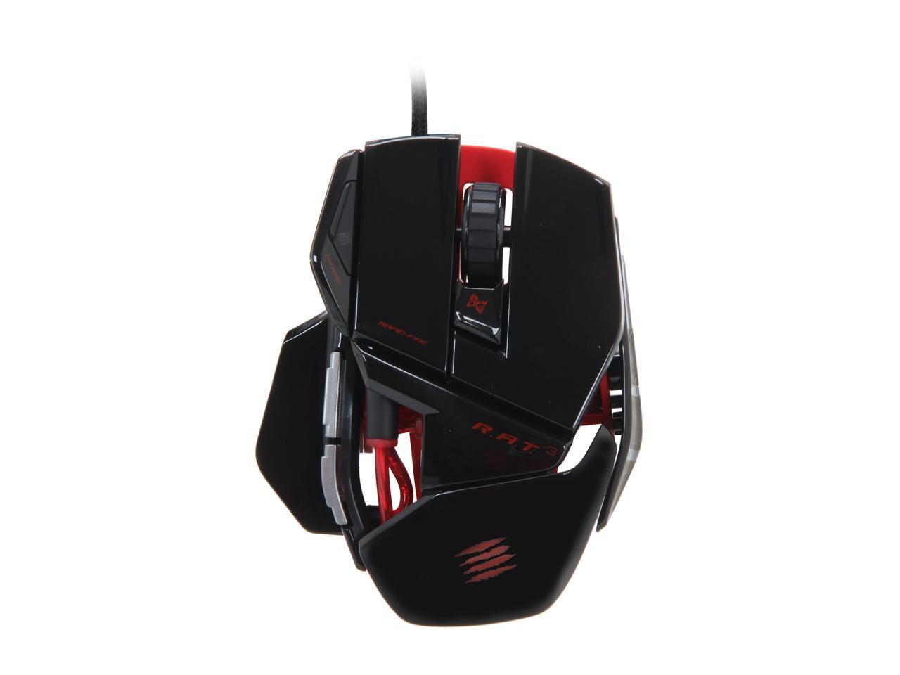 Mad Catz R.A.T.3 Optical Gaming Mouse for PC and Mac - Gloss Black ...