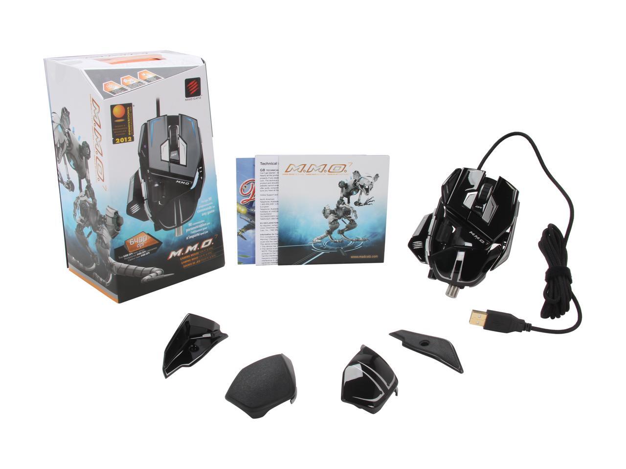 Mad Catz M.M.O.7 Gaming Mouse for PC and Mac - Gloss Black - Newegg.com
