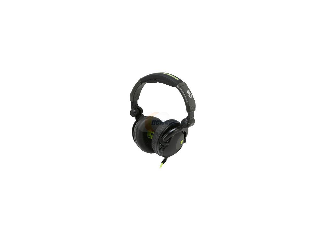 Skullcandy SK Pro Circumaural DJ Headphone (Black/Green) - Newegg.com