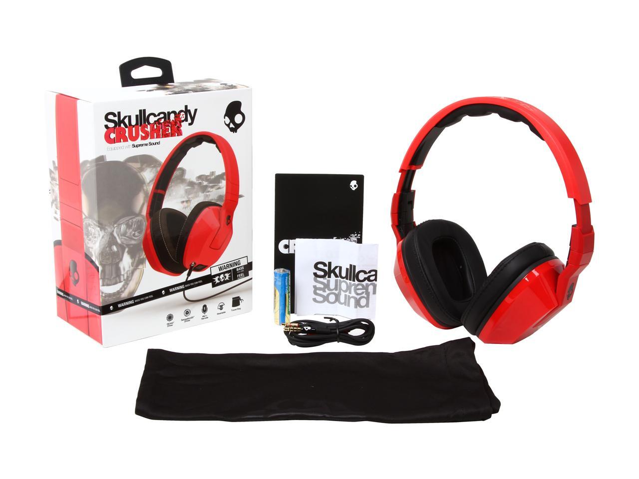 Skullcandy Red/Black S6SCFY-059 Crusher with Mic Premium Wired ...