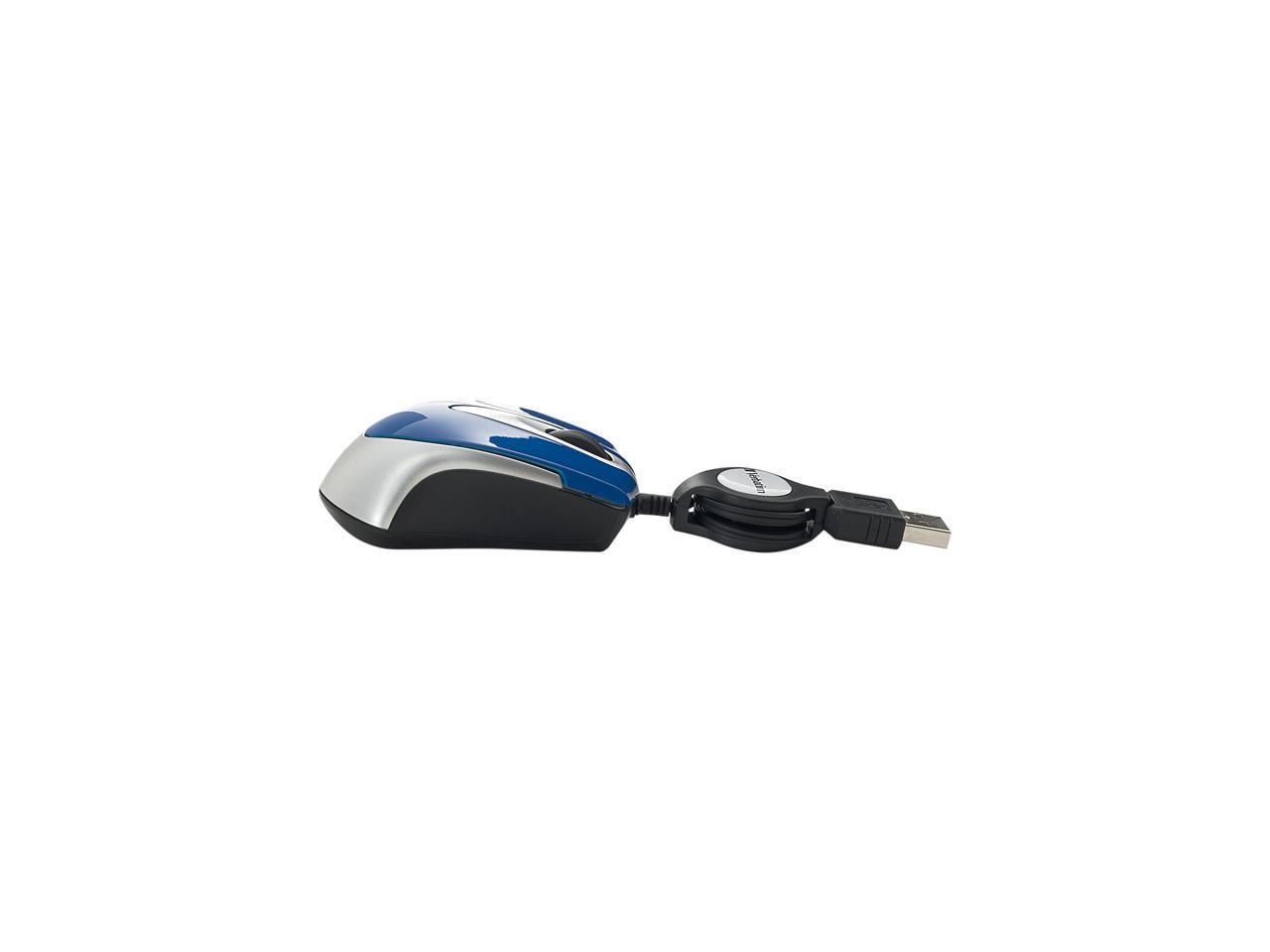 Verbatim 97249 Blue Wired Optical Travel Mouse - Newegg.com