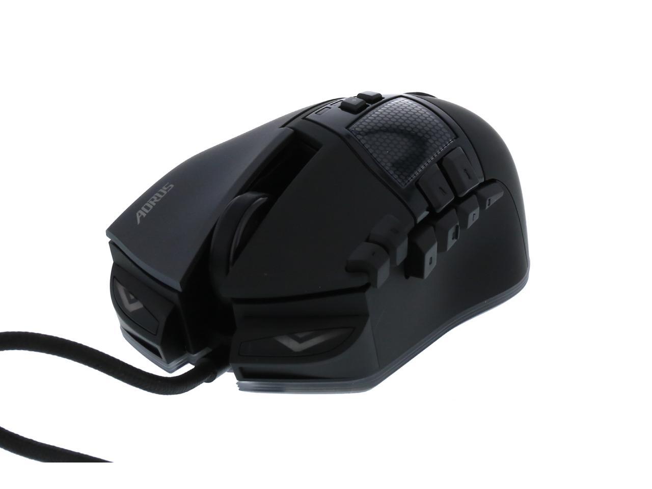 AORUS THUNDER M7 GM-THUNDER M7 Black Wired Laser MMO Gaming Mouse ...