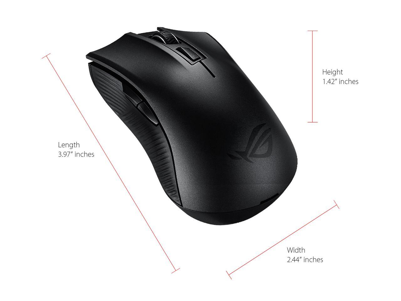 ASUS ROG Strix Carry Portable Wireless + Bluetooth Ergonomic Optical ...