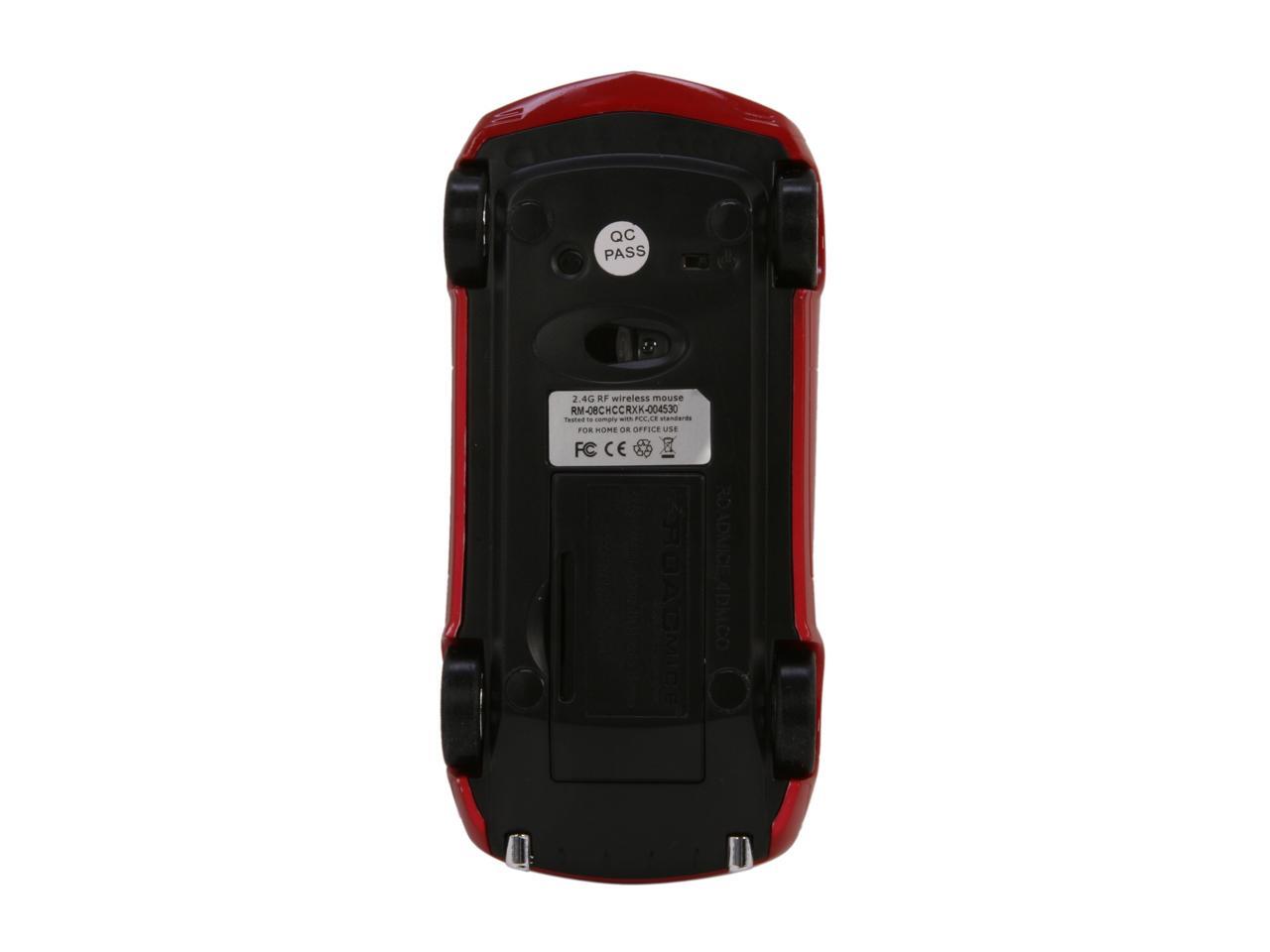 Road Mice RM-08CHCCRXK Red With Black Stripes RF Wireless Optical ...