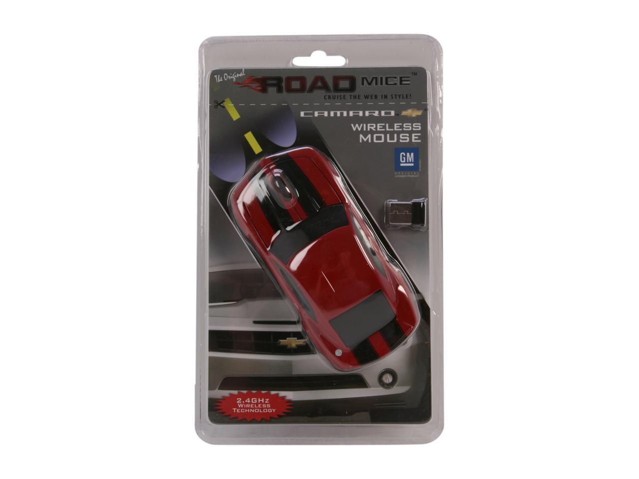 Road Mice RM-08CHCCRXK Red With Black Stripes RF Wireless Optical ...
