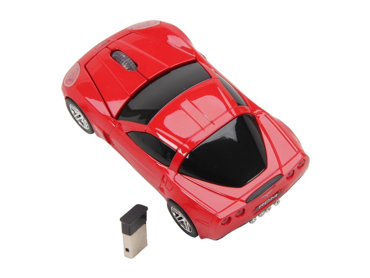 Road Mice RM-08CHCZRXA Red RF Wireless Optical Chevrolet Corvette Mouse ...